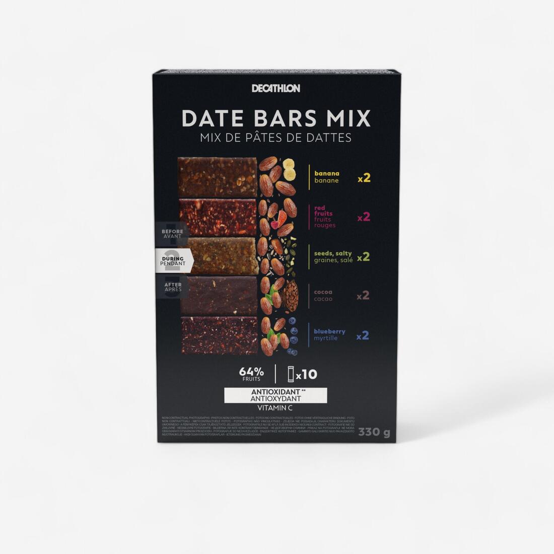 Mixed energy bars with dates - 10 bars – Decathlon Oman