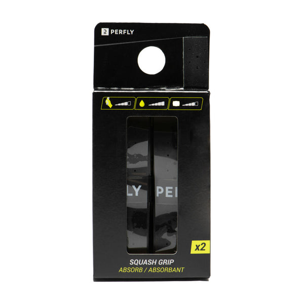 Squash Grip Absorb Twin-Pack - Black | Decathlon Oman