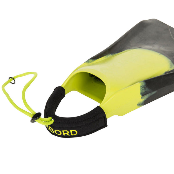 500 Bodyboard Fins with Leash - Black Yellow | Decathlon Oman